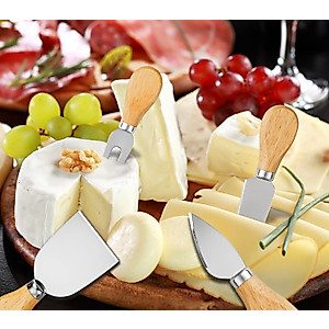 Cheese Knives Set - Cheese Knife, Cheese Spreader, Cheese Fork, Cheese Slicer, Cheese Cutter, Butter Knife – 6PCS Mini Stainless Steel Cheese Knives - Cheese Knife Set for Charcuterie Board