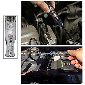 2 Pcs Car Circuit Tester, 6V-12V-24V DC, TuNan Automotive Voltage Test Electrical Volt Continuity Tester Auto with Indicator Light/Long Probe for Truck SUV RV/Wire/Fuse/Socket - Black