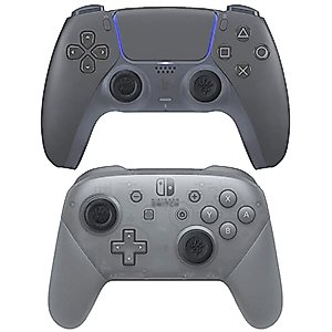 9CDeer Performance Joystick Analog Stick Thumb Grips Set of 6 Compatible with PS5, PS4, Xbox Series X/S Xbox One, Switch Pro Controller Cat's Paw Black & Blue