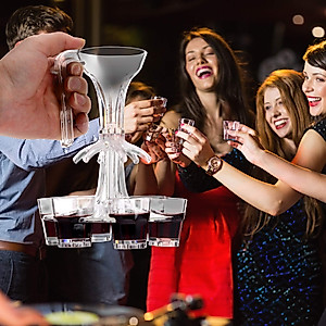 Shot Dispenser | Comes With 6 Acrylic Shot Glasses | Pours 6 Shots at Once | Great for Parties, Pre-games, Drinking Games | Easily Serve Liquor With Shot Glass Dispenser | Makes a Great Gift!
