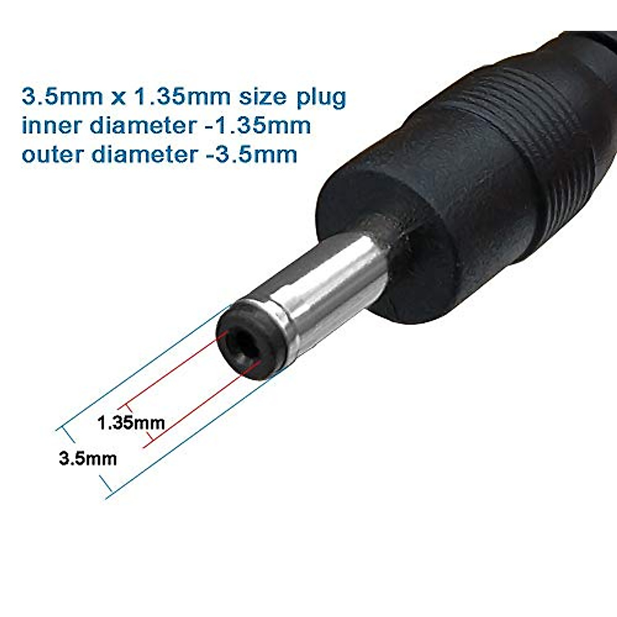 3-Pack 4ft USB to DC 3.5mm x 1.35mm 5 Volt DC Barrel Jack Power Cable,USB LED Strip Lights Flashlight Charging Cord USB A Male to DC 3.5 mm x 1.35 mm 5V Adapter Radiators,Fans,Cartoon Watches,Speakers