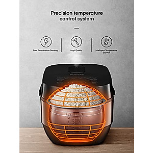 Rice Cooker, 10-Cups(Uncooked) Rice Maker, 4.5Qt Non-Stick Inner Pot, 12 in 1 Digital Electric Rice Cooker with 24 Hour Delay Timer&Auto Keep Warm Function, Recipe for Soup, Stew, Grain, Oatmeal