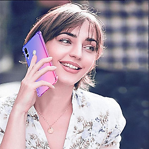 Gufuwo Case for Huawei Y9 Prime 2019/Honor 9X/P Smart Z STK-LX1 Cute Case Girls Women, Gradient Slim Anti Scratch Soft TPU Phone Cover Shockproof Protective Case for Huawei Y9 Prime 2019 (Blue/Pink)