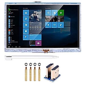 Longruner 5 Inch Touch Screen 800x480 TFT LCD Display for Raspberry Pi 3 2 Model B RPi 1 B B+ A A+ LSC5A (5 inch Touch Screen)