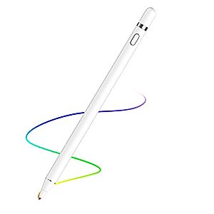 Active Stylus Pen Compatible with Apple,Stylus Pens for Touch Screens,1.5mm Fine Point Digital Pen,Rechargeable Stylus for iPad/iPad Pro/Air/Mini/iPhone/Samsung/Tablet Drawing&Writing (White)