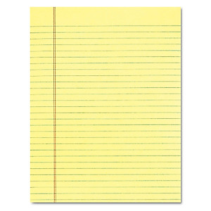 TOPS 7522 The Legal Pad Glue Top Pads, Legal/Wide, 8 1/2 x 11, Canary, 50 Sheets (Pack of 12)