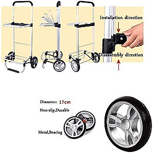 Shopping Trolley on Wheels Multi Function Shopping Cart Folding Portable Climbing Stair Trolley Trailer,Insulation Trolley Frame Drawstring Sealing Storage Hand Trucks,