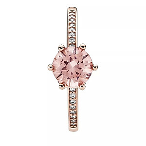 PANDORA Sparkling Crown Solitaire, Pink Crystal