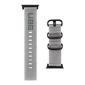 URBAN ARMOR GEAR UAG Compatible Apple Watch Band 42mm/41mm/40mm, iWatch Series 10/9/8/7/6/5/4/SE 2/SE, High Strength Nylon Weave Replacement Strap, Nato Grey