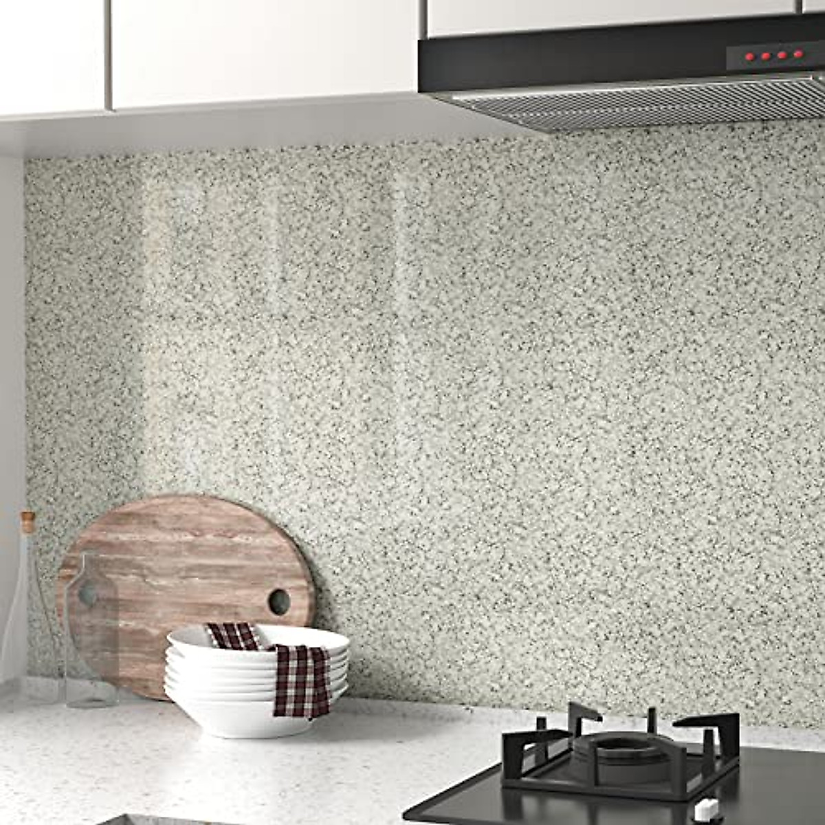 Granite Contact Paper for Countertops Grey Marble Wallpaper Peel and Stick Waterproof Self Adhesive Removable Wallpapers Decorative Vinyl Wall Paper Roll for Kitchen Cabinets Shelf 24'' x 118''