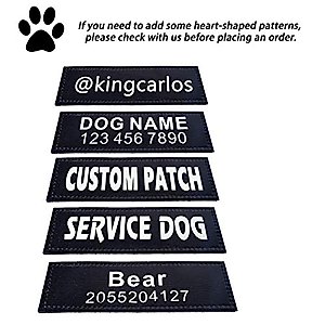 Custom Patch 2 Pieces Dog Vest Patches, Personalized Removable Tactical Patches for Dog Harness Service Dog in Training and Dog Halter Patches with Hook and Loop