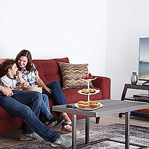 Cupcake Stand,2 Set of 3-Tier Dessert Plates Mini Cakes Fruit Candy Display Tower Cookie Tray Rack Candy Buffet Holder Plastic Cake Stand for Wedding Home Holiday Birthday Christmas (Round Square)