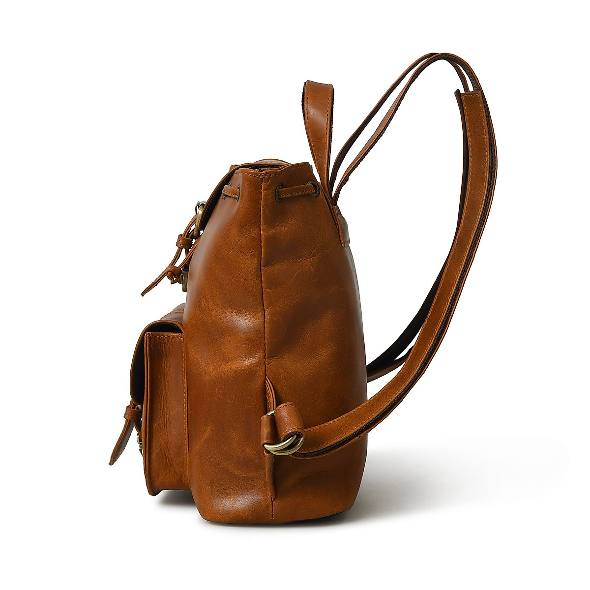 ADYAN Leather Backpack Bag for Men and Women Multi-functional Elegant Daypack Soft Leather Travel Shoulder Bag Office, Shopping, Trip