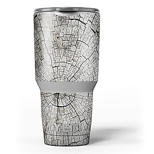 Design Skinz Aged Cracked Tree Stump Core - Skin Decal Vinyl Wrap Kit Compatible with The Yeti Rambler Cooler Tumbler Cups