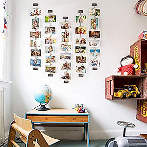 Emfogo Picture Frames Collage Wall Decor Photo Frame Collage Picture frames with 30 Clips Wall Decor