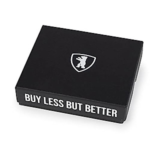 BERLINER BAGS Premium Leather Wallet Geneva, RFID Shielded Zip-Around Card Case with Neck Strap for Men, Women - Black