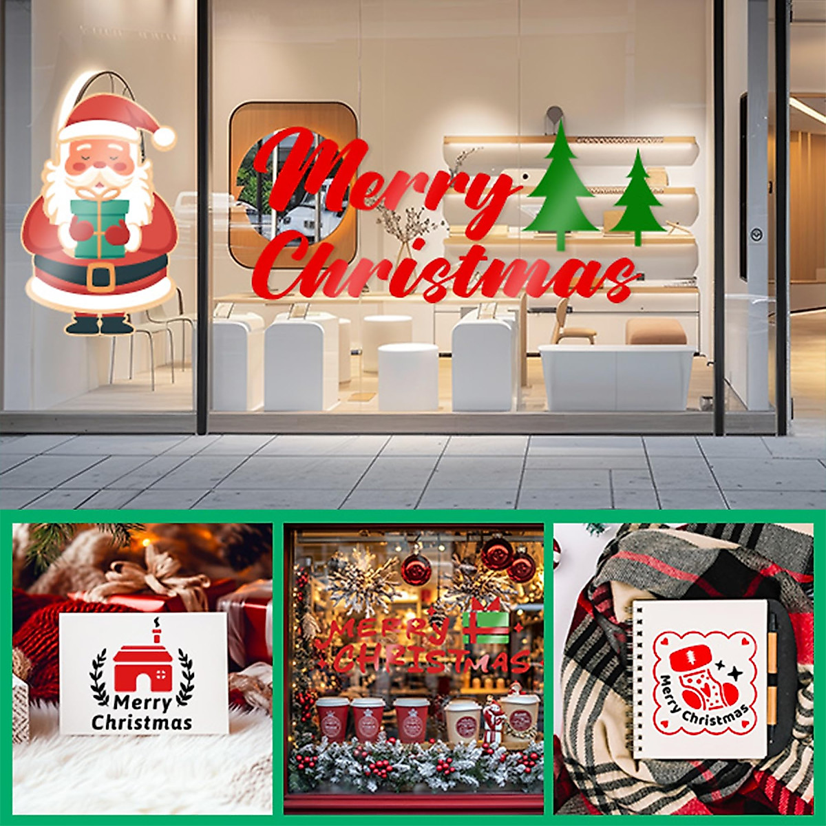 EPRCUT Permanent Vinyl for Cricut, 24ft Adhesive Vinyl Bundle for DIY Christmas Decorations Outdoor, Birthday, Wedding Party, Festival, 24 Counts Cricut Vinyl 12"x12" Sheets, Wall Stickers, Car Decals