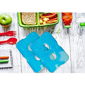 Healthy Packers Ice Packs for Coolers - Freezer Packs - Original Cool Pack | Cooler Accessories for the Beach, Camping and Fishing | Slim & Long-Lasting Reusable Ice Pack for Lunch Box (Set of 4)