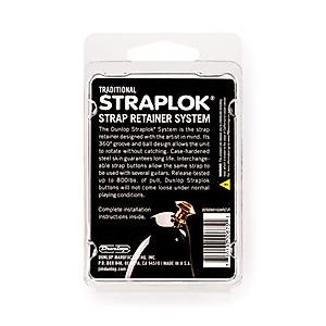 Dunlop Straplok® Traditional Strap Retainer System, Black