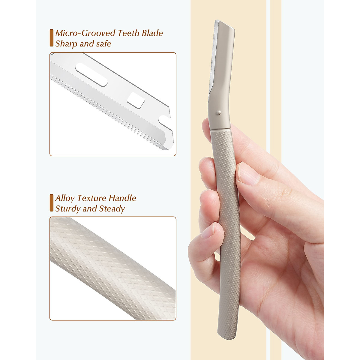 Dermaplane Razor for Face Professional, Facial Razors for Women&Men Face with 20 Blade Refills, Eyebrow Razor for Women and Men