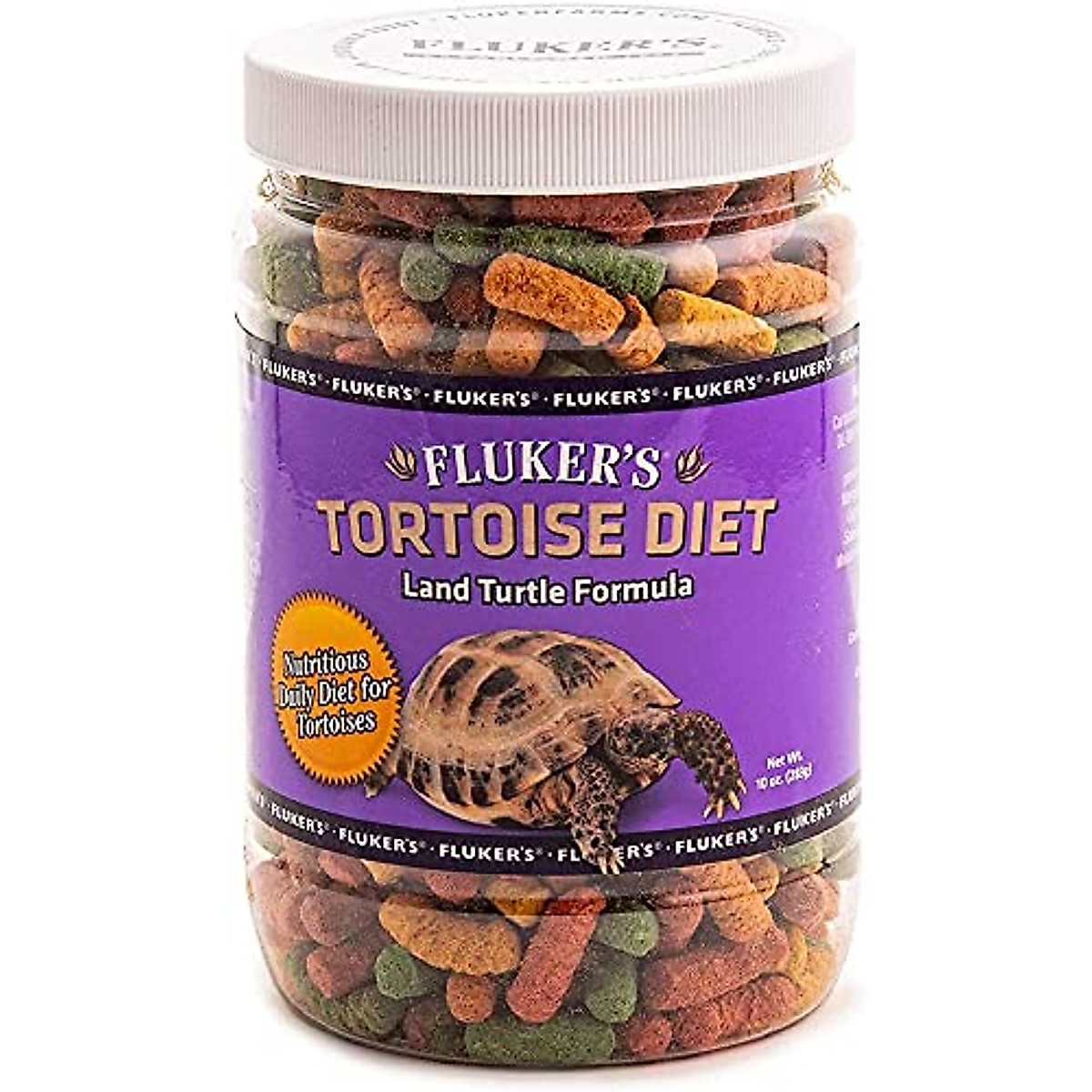 Fluker's Tortoise Diet Large Pellet Food 10oz - Includes Attached DBDPet Pro-Tip Guide