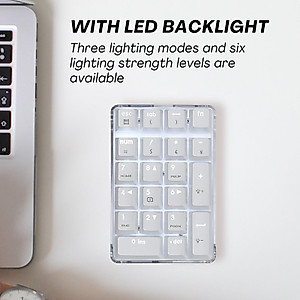 Magicforce Mechanical Numpad 21-Key Wired Number Pad for Laptop with Blue LED Backlit USB Number Pad for Laptop Desktop Computer PC (Brown Switch)