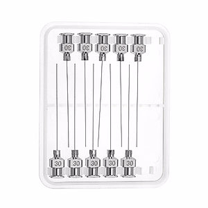 PATIKIL Blunt Tip Dispensing Needle 30G, 10 Pcs 1.5 Inch Stainless Steel Liquid Dispenser Needles with Lure Lock for Refilling Liquid Inks Adhesives Glue