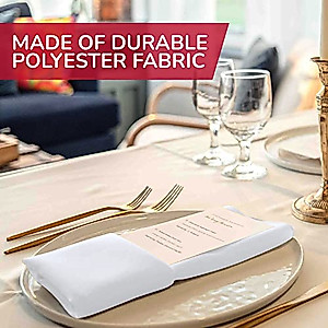 Leviharmony 12 Pack Cloth Napkins – White – 17 x 17 Inch – 100% Polyester Dinner Napkins – Table Napkins for Restaurant, Events and Weddings