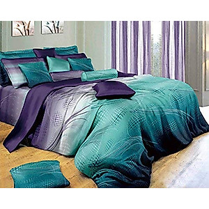 Swanson Beddings Twilight-P 3-Piece Bedding Set: Duvet Cover and Two Pillow Shams (King)