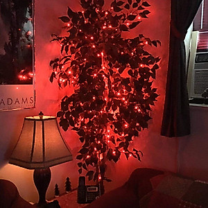 YKB 6 Pack Red LED Fairy Starry String Lights with 20 Mini LEDs on 3.3FT/1M Copper Wire, Fairy Lights Powered by 2xCR2032(Incl) Batteries, for Wedding Table Holiday Halloween Christmas Decorations