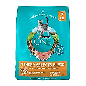 Purina ONE Natural Dry Cat Food, Tender Selects Blend With Real Chicken - 7 lb. Bag