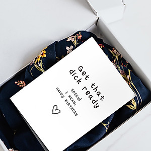 SuperShunhu Dirty Birthday Card for Husband, Sleazy Birthday Card for Boyfriend Him, Raunchy Birthday Card from Girlfriend Wife Her