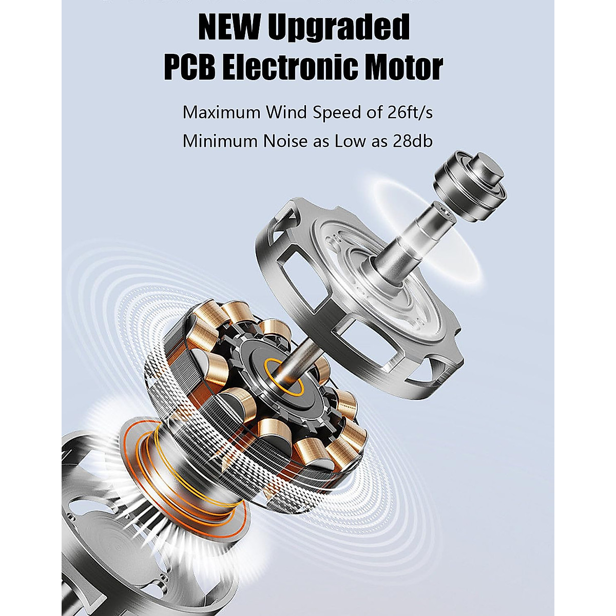 NIUVUIN Tower Fan, 45-Inch Oscillating Fan with Remote, 8 Speed Settings & 4 Modes, Bladeless Fans with Night Light, LED Display, 12 H Timer, Low Noise for Bedroom Living Room Home Office