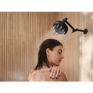 Moen S116BL Acc-Premium 16 in. Pivoting Adjustable Shower Arm, Matte Black