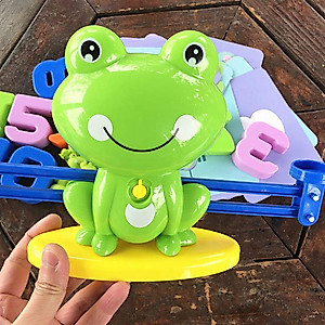 miYou STEM Math Toy Educational Balance Game and Counting Frog Set for School Kids Years 3 4 5 6 7