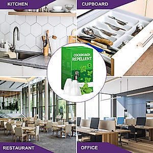 36 Pack Powerful Roach Repellent for Kitchen - Cockroach Repellent for Indoor and Outdoor, Natural Peppermint Oil to Keep Roach Away from House Closet Office Hotel Garage, Safe Around Pets & Plants