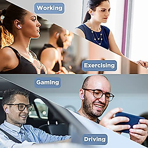 HTC True Wireless Earbuds 1 Bluetooth 5.3 Earphones, in-Ear Headphone ENC Noise Cancellation Transparent Space Capsule, 32-Hour Playtime/Built-in Microphone/Touch Control -Crystal White