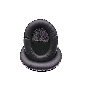 Meijunter Replacement Earpads Cushions Cover for Kingston HyperX Cloud Flight Wireless Gaming Headset - Leather Ear Pad Foam Earmuffs 2 Pcs（Black）
