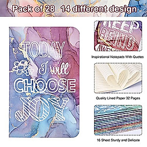 EOOUT 28 Pack Mini Notebooks for Kids, Inspirational Journals Bulk, 32 Pages 3.5" x 5.5" (A6 Size) Lined Motivational Pocket Notepads for Kids, Coworkers, Students Gifts