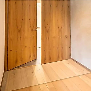 Clear PVC Desk Chair Mat Plastic Carpet Protector Roll,Clear Vinyl Plastic Floor Runner Protector, Non Skid Transparent Hallway Entrance Doormat Kitchen Low Pile Carpet Protector Pad, Waterproof,60/70