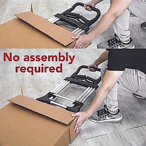 Olympia Tools 440 Lb Folding Hand Truck and Dolly with Telescoping Handle and Bungee Cord for Moving