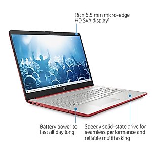 HP 2021 Newest Laptop Computer, 15.6" HD Display,Intel Pentium Dual-core N5000 Upto 2.7 GHz, 8GB DDR4 RAM, 128GB SSD, HD Webcam, HDMI, Bluetooth, WiFi, Win10 S, 10+ Hours Battery, w/Hubxcel Cables