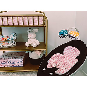 Infant Insert Compatible with 4Moms Mamaroo & Rockaroo – Car Seat Insert 2 Pack – Reversible Infant Car Seat Insert – Soft Plush Minky Car Seat Head Support Insert