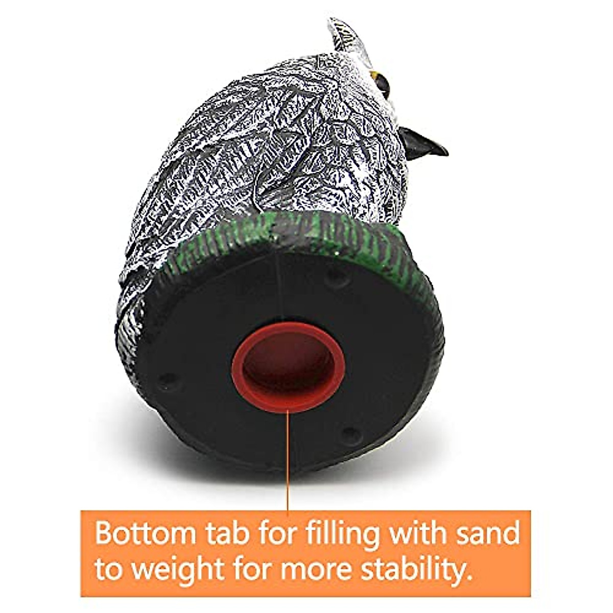 Hausse 4 Pack Fake Horned Owl Bird Scarecrow Decoy, Plastic Owl Bird Deterrents, Halloween Outdoor Decoration, Nature Enemy Pest Repellent for Outdoor Garden Yard