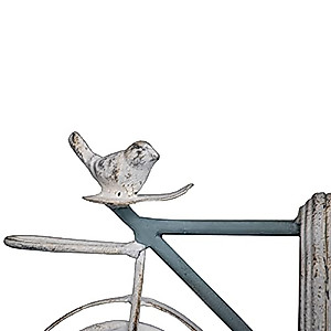 Foreside Home & Garden White Set of 2 Metal Bicycle Bookends FDDD10014, Multi