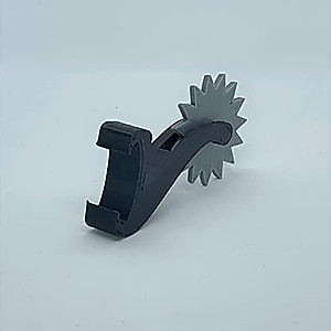 ShoeTails Mini Spur Clips Black with Silver Compatible with Crocs (1 Pair)