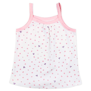 HonestBaby 5-Pack Cami Tops Sleeveless T-Shirts 100% Organic Cotton for Infant and Toddler Baby Girls (Legacy), Wild Rainbow, 4T