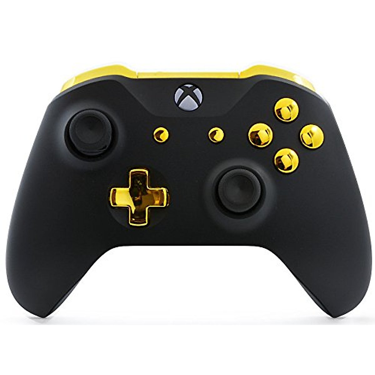 MODDEDZONE Custom Wireless UNMODDED Controller for Xbox One S/X and PC with Exclusive and Unique Designs - The Perfect Gaming Gift for Enthusiasts, Expertly Crafted in the USA - Black/Gold