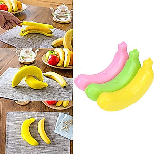 3Pcs Banana Keeper Outdoor Travel Case, Banana Protector, Cute Carrier Storage Box，Banana Container for Lunch Boxes, BPA-Free Fruit Container