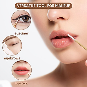 800PCS Pointed Cotton Swabs with Storage Case - Precision Tip Cotton Swabs with Wooden Sticks - Microblading Cotton Swab 4 inch - Cotton Swabs for Makeup, Tattoo Permanent Supplies